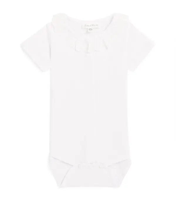 TARTINE ET CHOCOLAT Cotton Bodysuit With Lace Collar