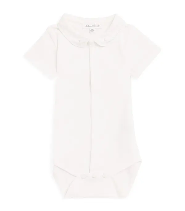TARTINE ET CHOCOLAT Cotton Peter Pan Collar Bodysuit