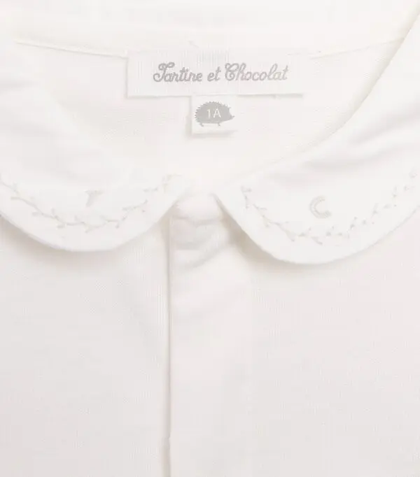 TARTINE ET CHOCOLAT Cotton Peter Pan Collar Bodysuit