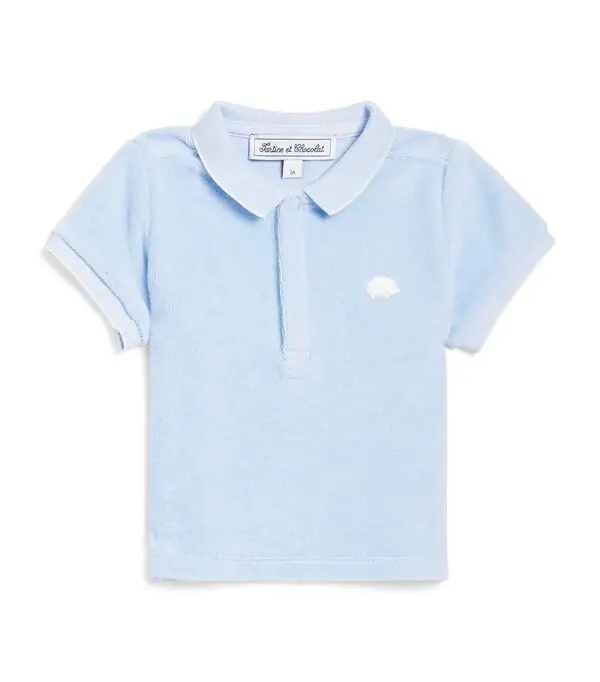 TARTINE ET CHOCOLAT Cotton-blend Polo Shirt - Blue