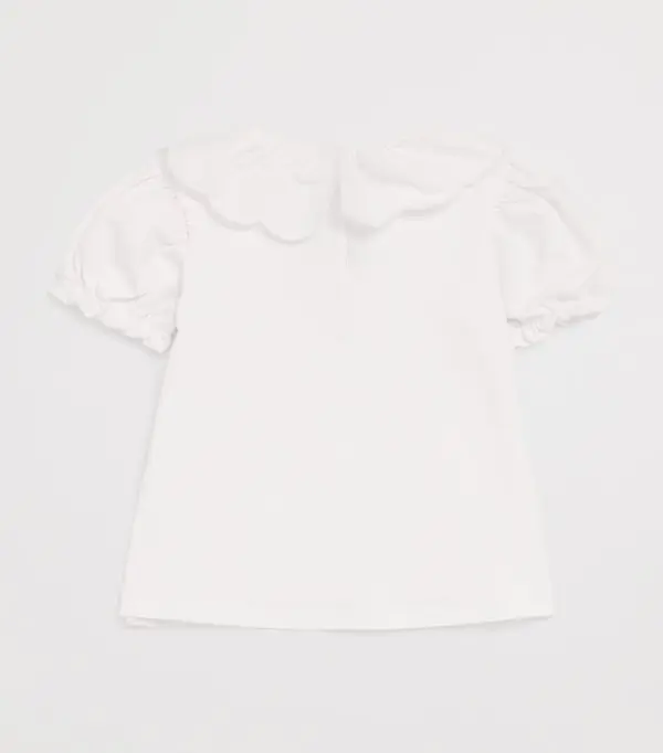 TARTINE ET CHOCOLAT Jersey Floral Embroidered Blouse