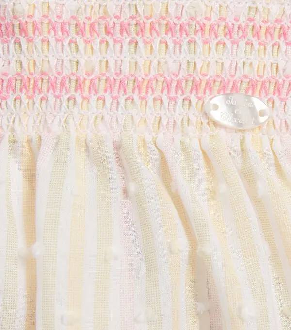 TARTINE ET CHOCOLAT Cotton Stripe Fil Coupé Trousers