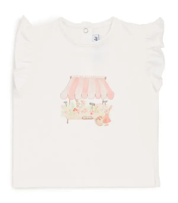 TARTINE ET CHOCOLAT Cotton Flower Stall Print T-shirt