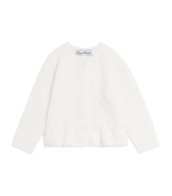 TARTINE ET CHOCOLAT Cotton Embroidered Cardigan