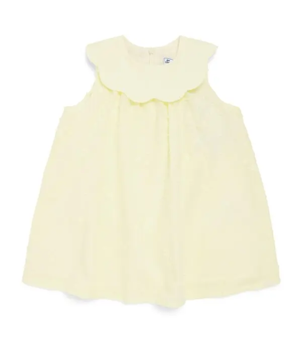 TARTINE ET CHOCOLAT Stretch-cotton Frill Dress - Yellow
