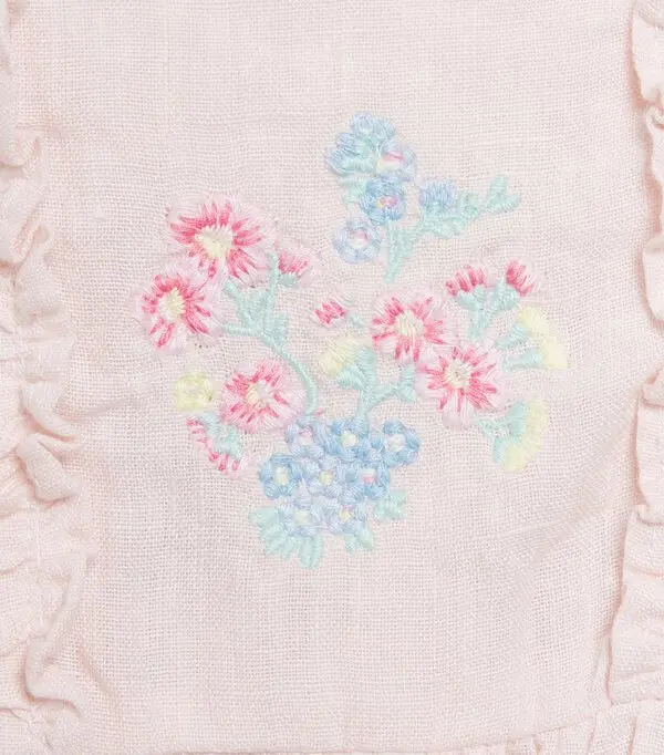 TARTINE ET CHOCOLAT Linen Embroidered Dress