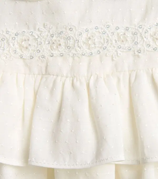 TARTINE ET CHOCOLAT Cotton-blend Ruffle-collar Dress