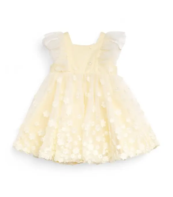 TARTINE ET CHOCOLAT Tulle Embroidered Dress - Gold
