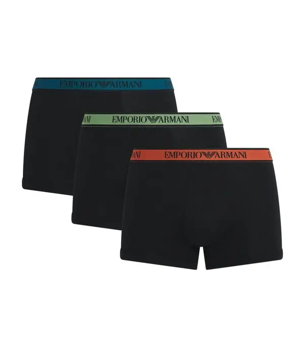 Emporio Armani Stretch-cotton Logo Trunks