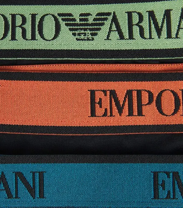 Emporio Armani Stretch-cotton Logo Trunks