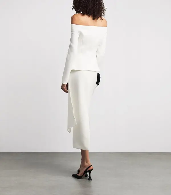 Roland Mouret Off-the-shoulder Draped Jacket