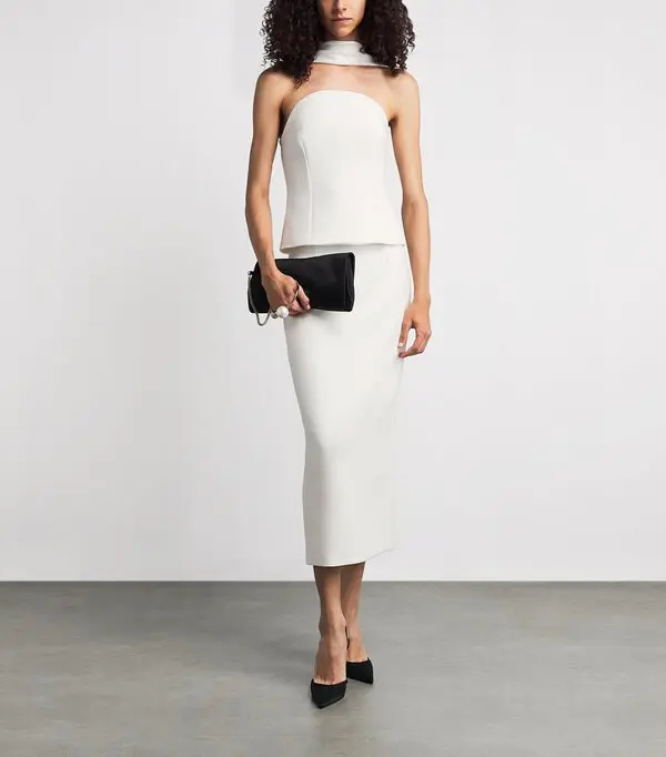 Roland Mouret Bustier Top With Scarf Detail