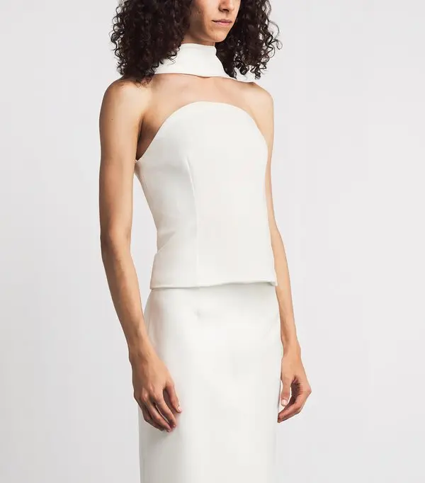 Roland Mouret Bustier Top With Scarf Detail