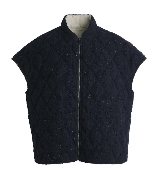 Fabiana Filippi Quilted Sleeveless Gilet With Sequins