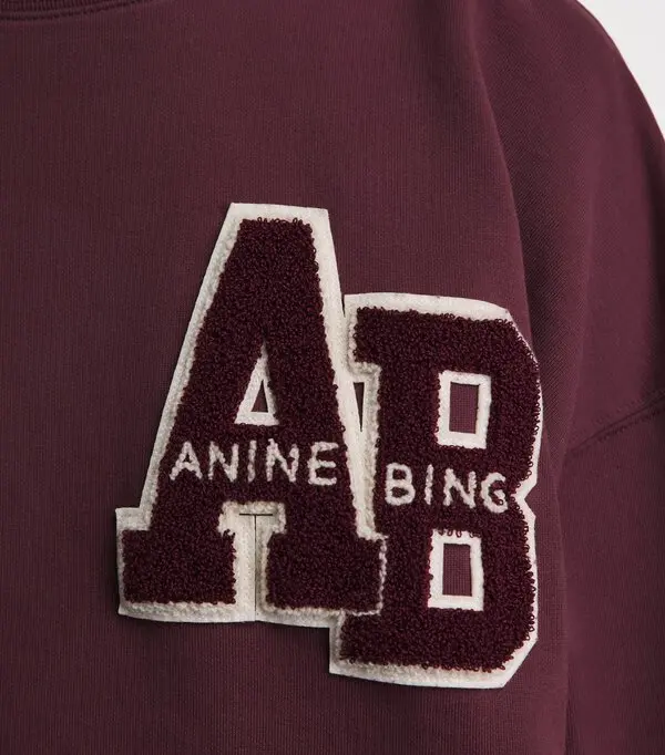 ANINE BING Oversized Letterman Sweatshirt