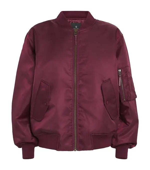 ANINE BING Cropped Leon Bomber Jacket