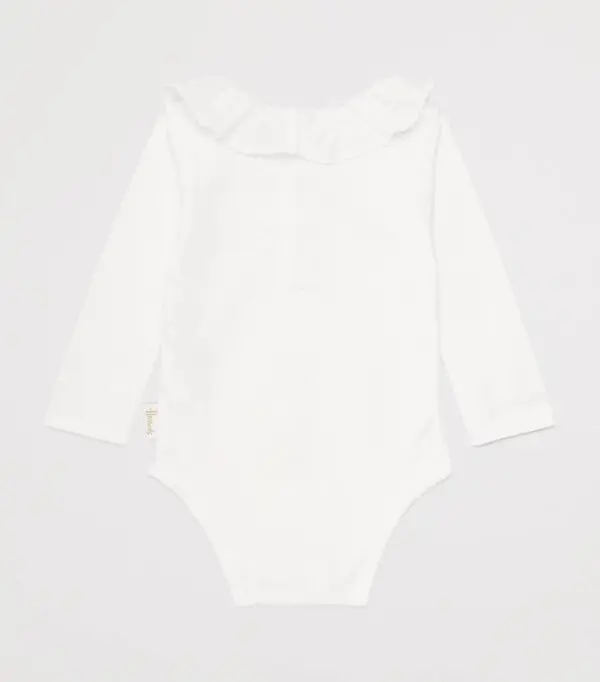Harrods Cotton Bodysuit With Ruffle Collar