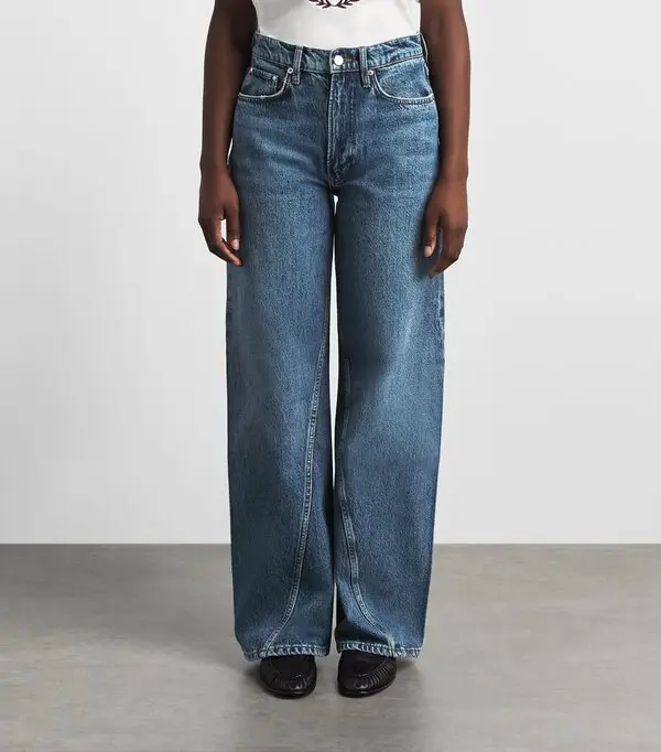 ANINE BING Twisted-seam Brie Jeans