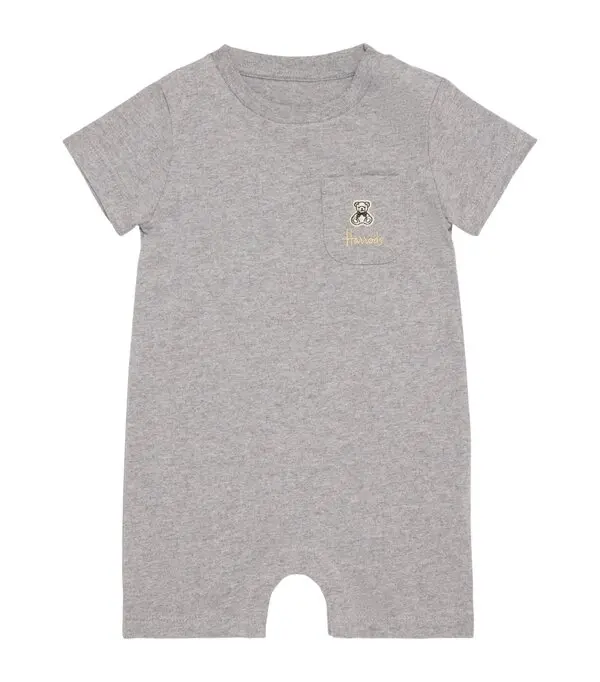 Harrods Jersey Bear Playsuit