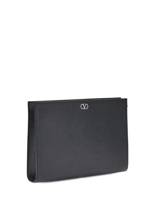 Valentino Garavani Vlogo Signature Pouch In Soft Grain Leather