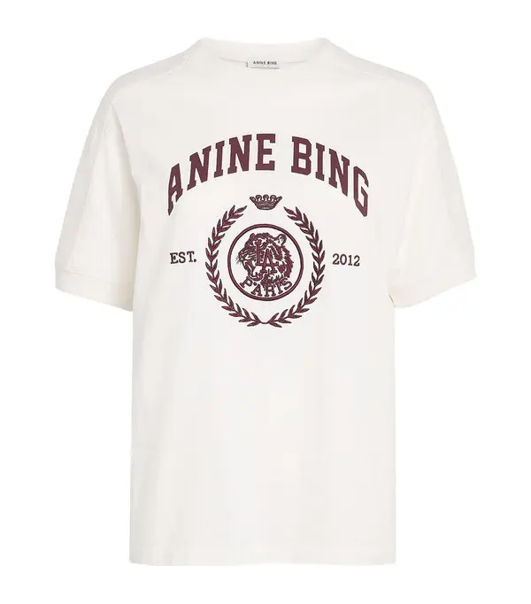 ANINE BING Cotton Collegiate Jaylin T-shirt