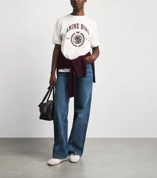 ANINE BING Cotton Collegiate Jaylin T-shirt