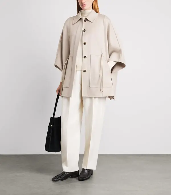 Agnona Cashmere Belted Cape