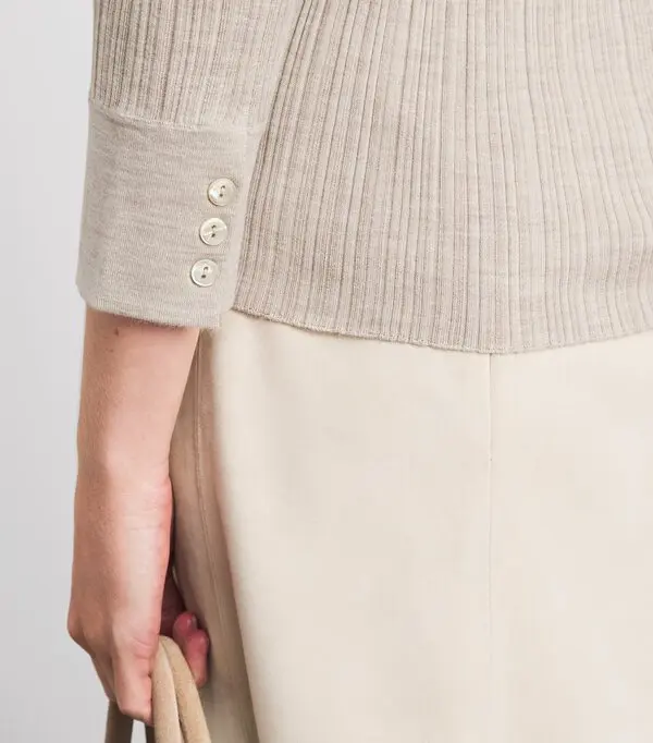 Agnona Cashmere-wool-silk Open-collar Polo Sweater