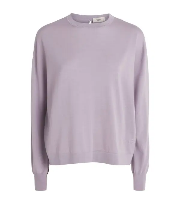 Agnona Wool-silk-cashmere Crew-neck Sweater