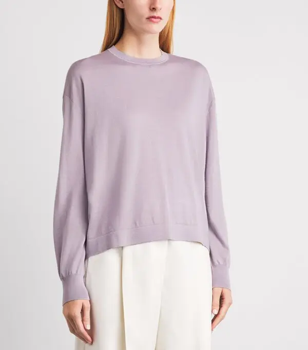 Agnona Wool-silk-cashmere Crew-neck Sweater