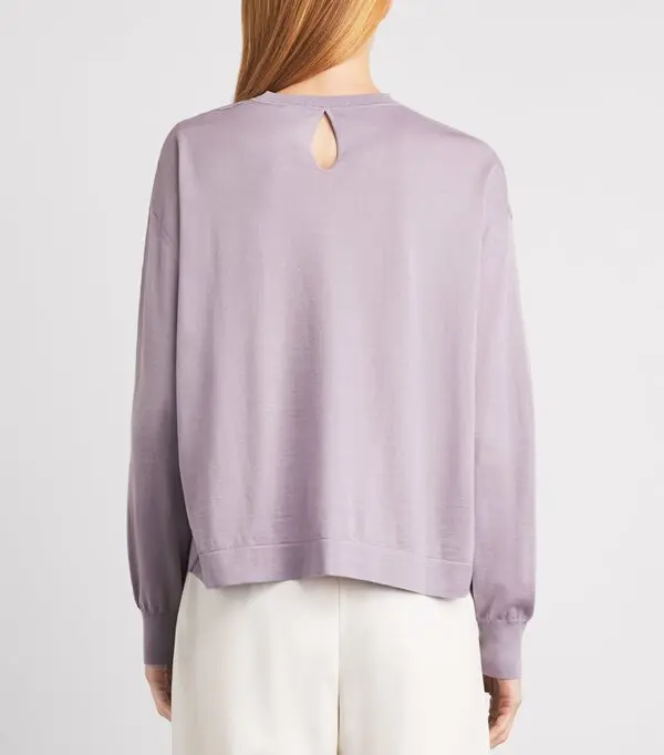 Agnona Wool-silk-cashmere Crew-neck Sweater