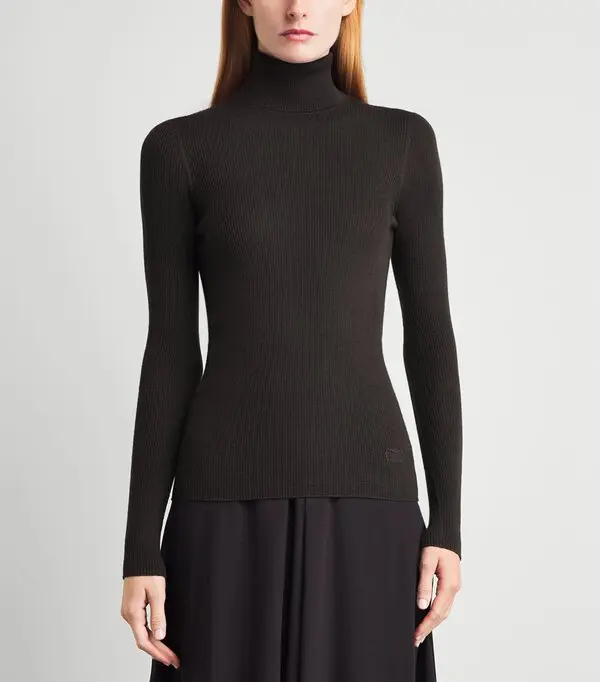 Agnona Wool-silk-cashmere Rollneck Sweater