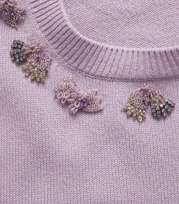 Agnona Cashmere Embellished Sweater