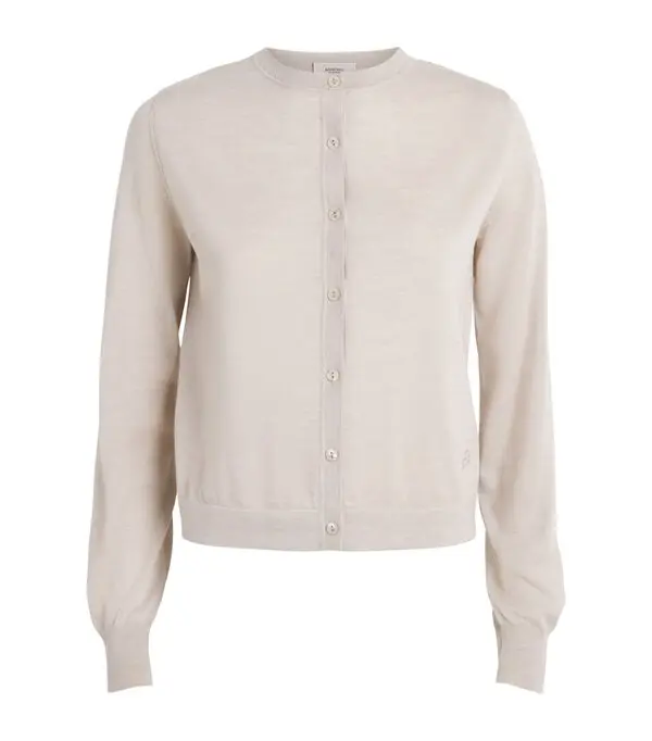 Agnona Wool-silk-cashmere Fine Knit Cardigan
