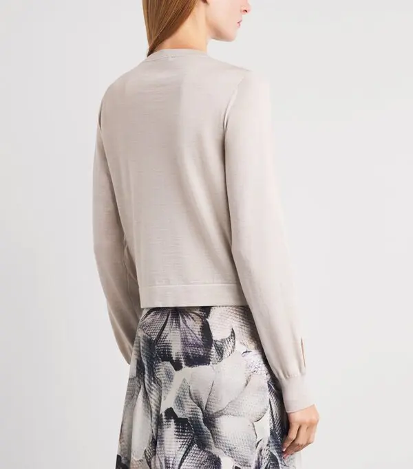 Agnona Wool-silk-cashmere Fine Knit Cardigan