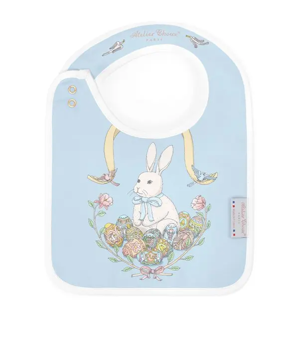 ATELIER CHOUX Organic Cotton Spring Bunny Bib