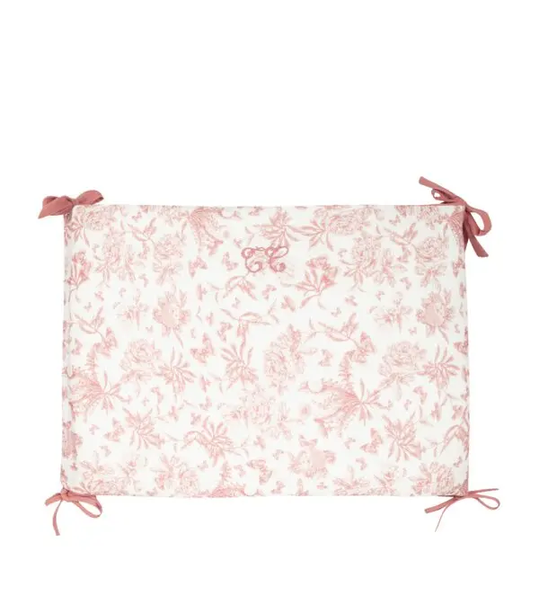 TARTINE ET CHOCOLAT Floral Print Reversible Bed Bumper