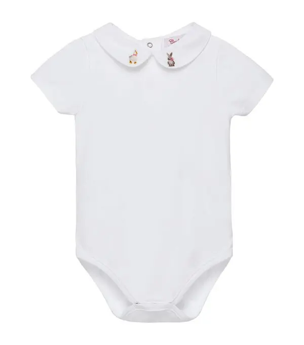 Trotters Embroidered Duck And Bunny Bodysuit