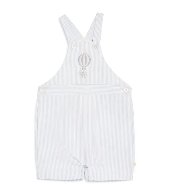 MARIE-CHANTAL Striped Alfie Balloon Dungarees - White