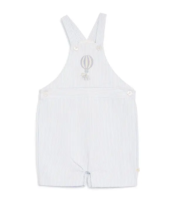 MARIE-CHANTAL Striped Alfie Balloon Dungarees - White
