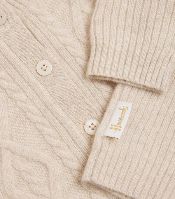 Harrods Cashmere Cable-knit Cardigan