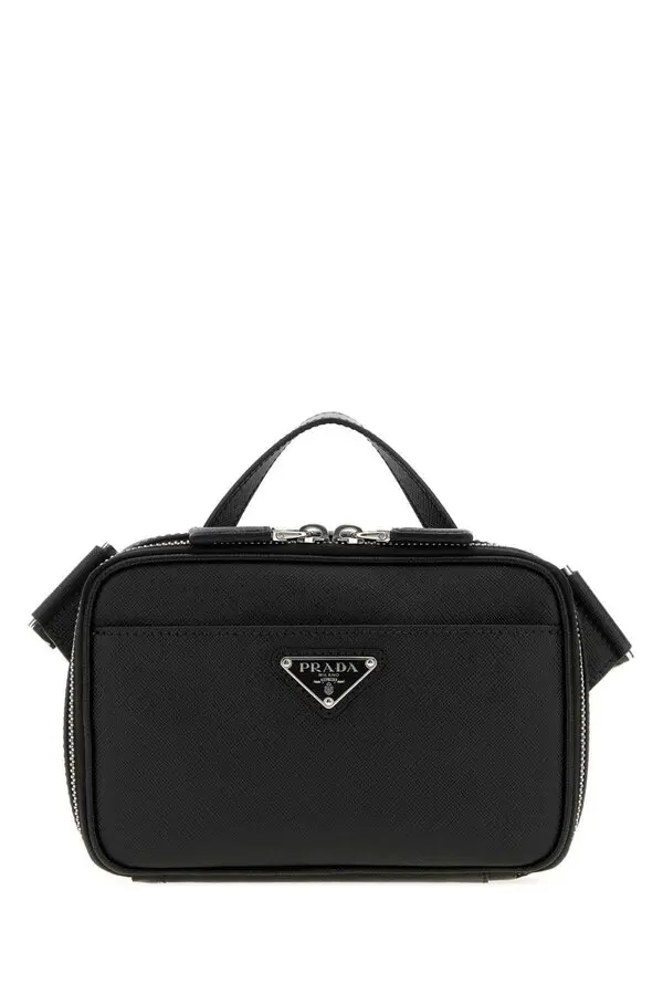 Prada Leather Crossbody Bag - Black