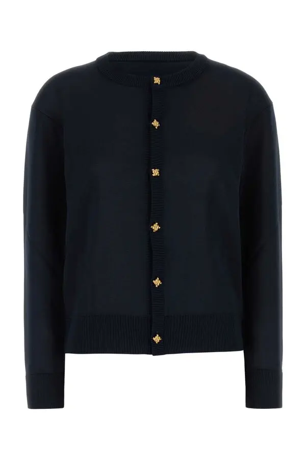 Bottega Veneta Midnight Knit Cardigan - Blue
