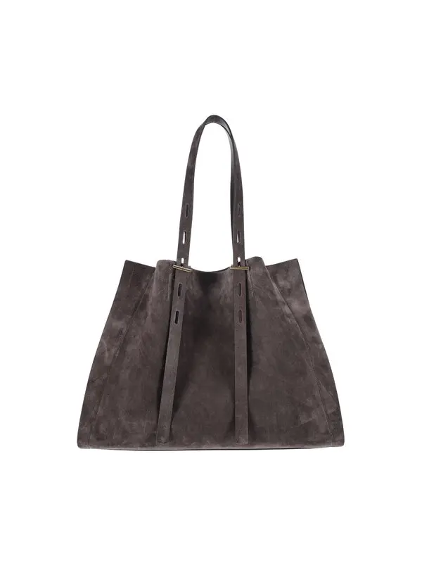 MINOBOSSI Suede Tote Bag - Brown