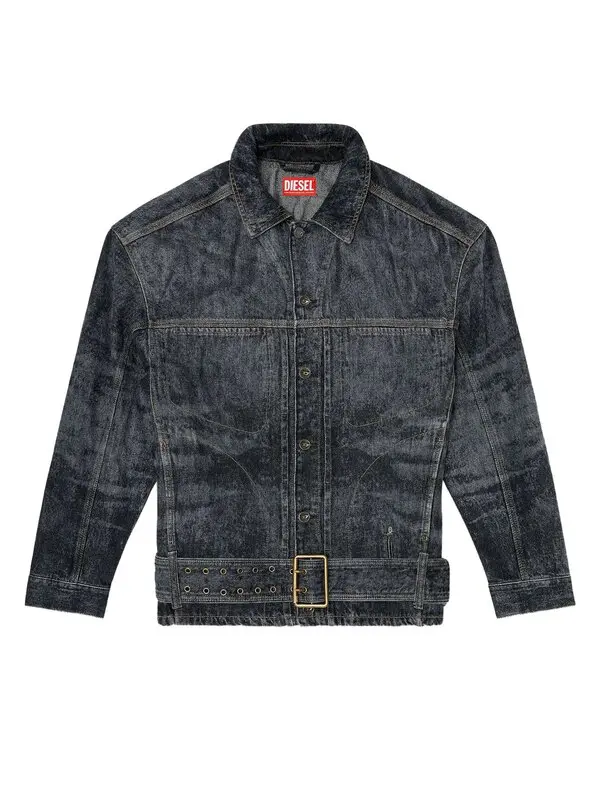 DIESEL® Utility Jacket With Belted Hem - Nero