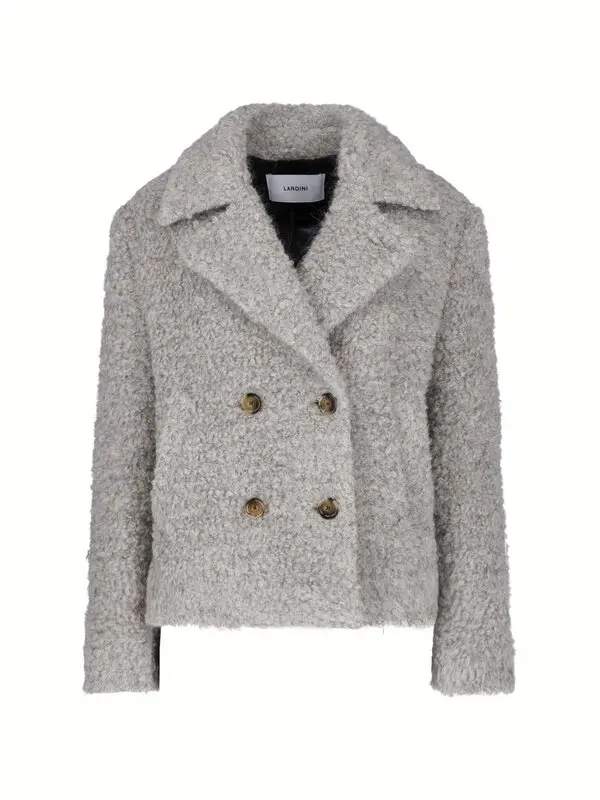 LARDINI Double-breasted Teddy Jacket