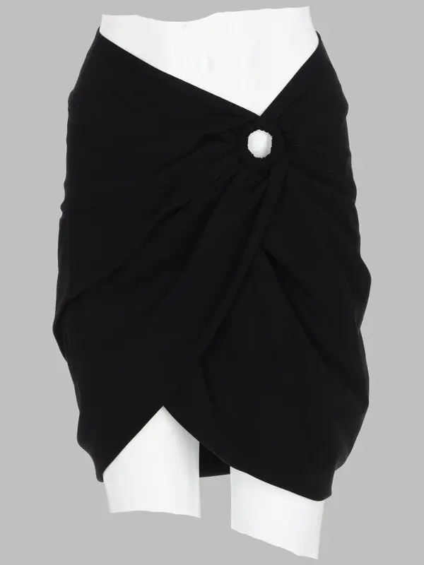Isabel Marant Étoile Draped Ring Detail Mini Skirt - Black
