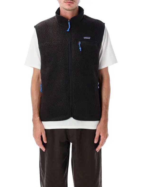 Patagonia Retro Fleece Zip Vest - Nero