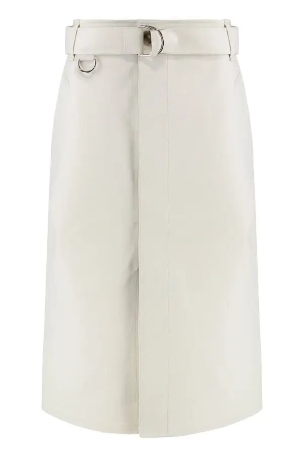 TOD`S Tod's Cotton Mini Skirt With Slit And Belt