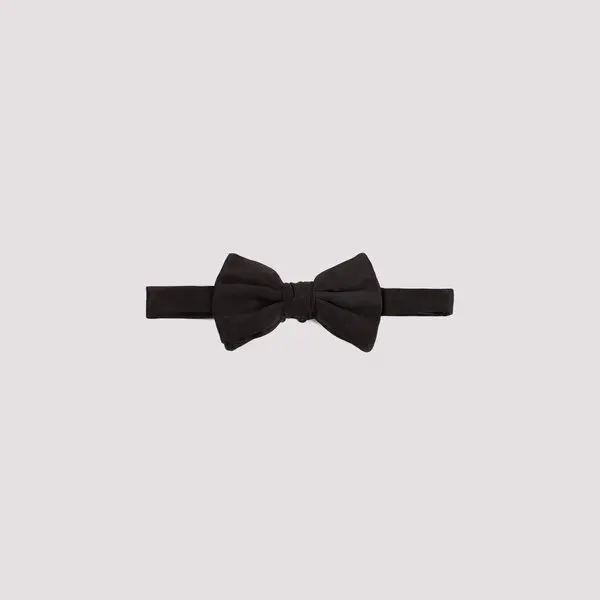 Giorgio Armani Woven Silk Bow Tie - Black